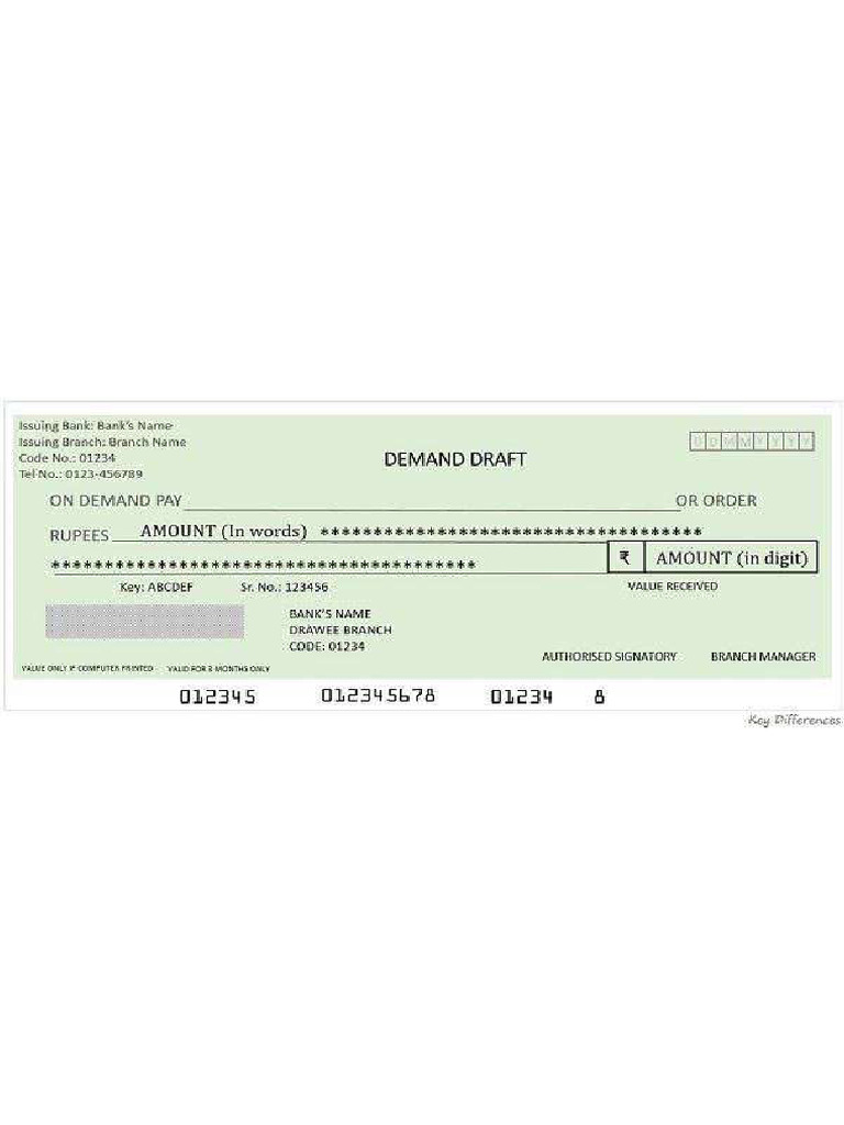 Demand Draft | PDF