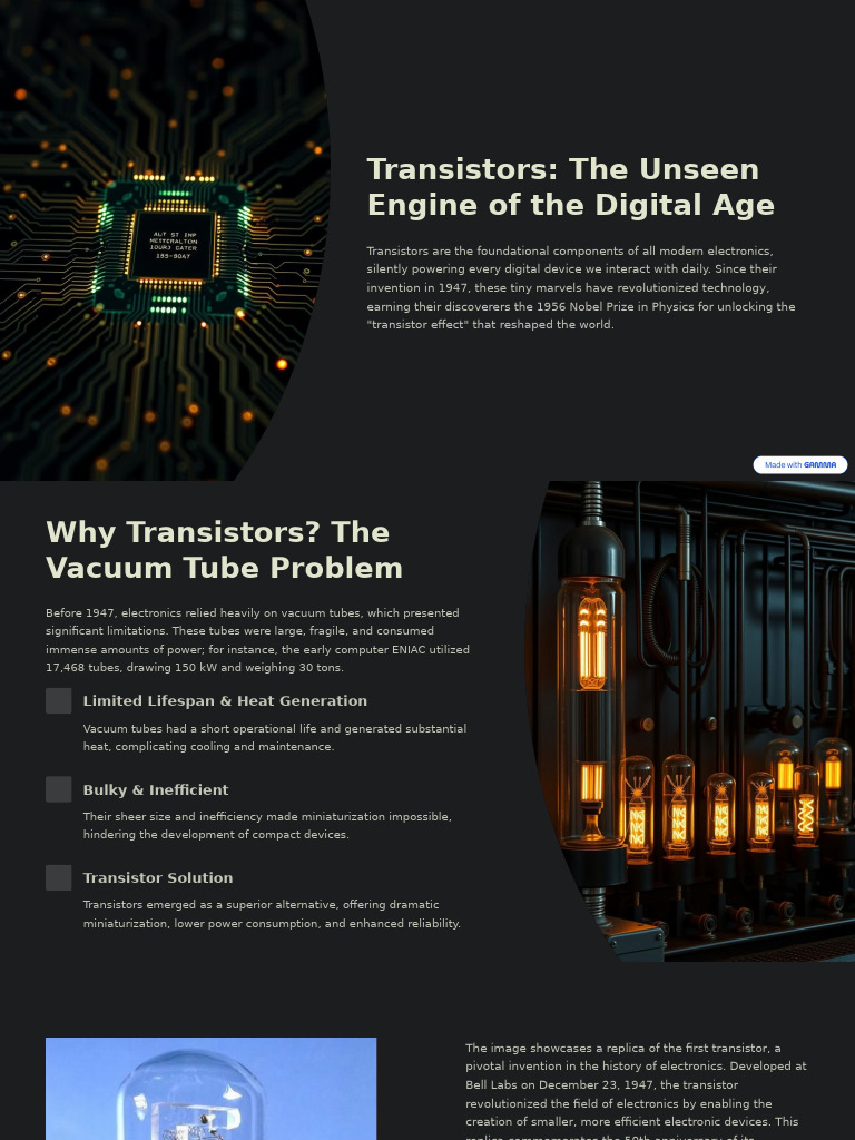 Transistors The Unseen Engine of The Digital Age | PDF | Field Effect ...