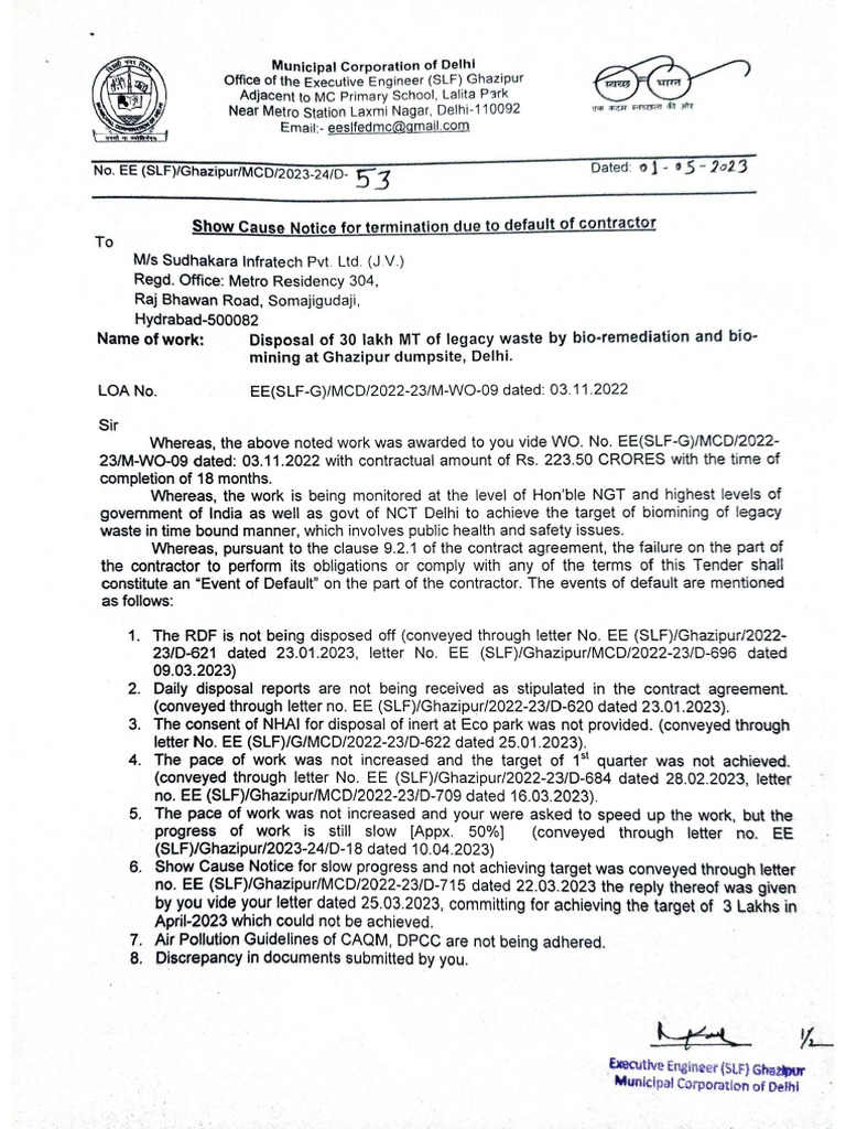 Show Cause Notice | PDF