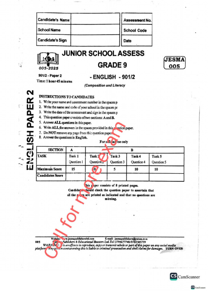G9 Jesma 005 Eng PP2 | PDF