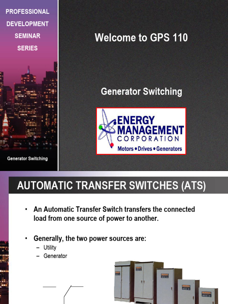Generator Switching Webinar | PDF | Switch | Electricity