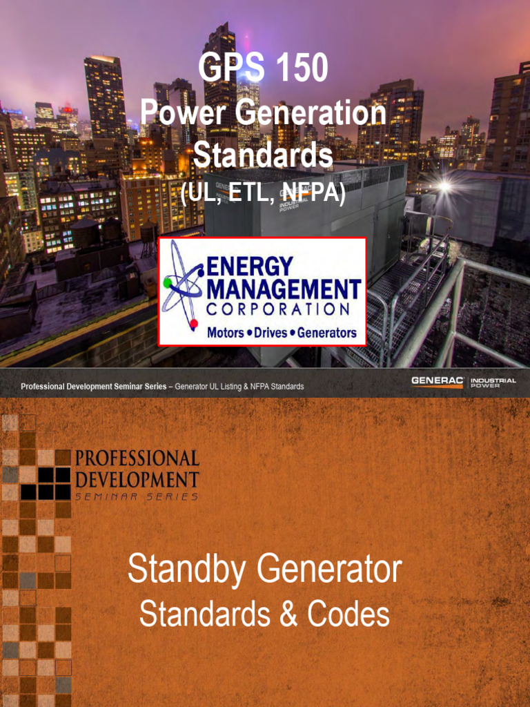 Generator Standards: UL & NFPA Overview | PDF | Electricity | Energy ...