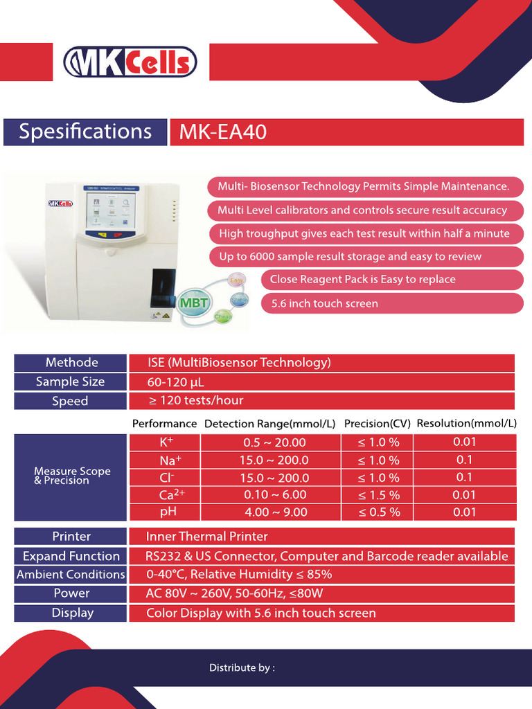 Brochure MK Cells Electrolyte MK-EA40 - Reduce | PDF