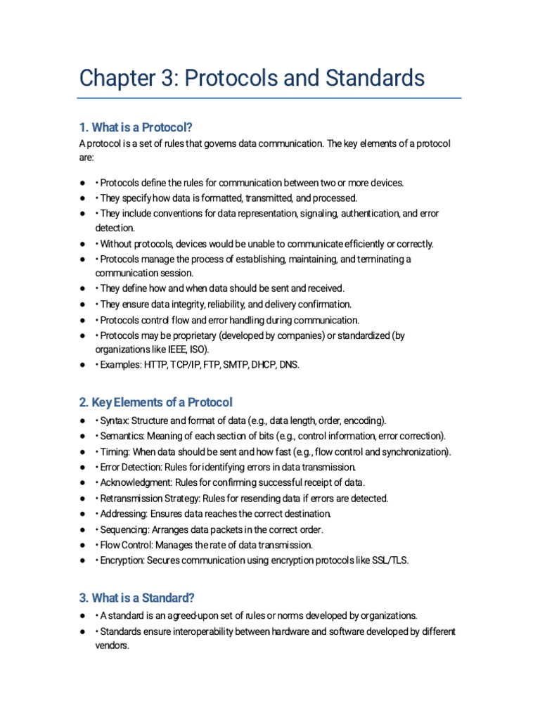 Understanding Protocols and Standards | PDF | Computer Network ...