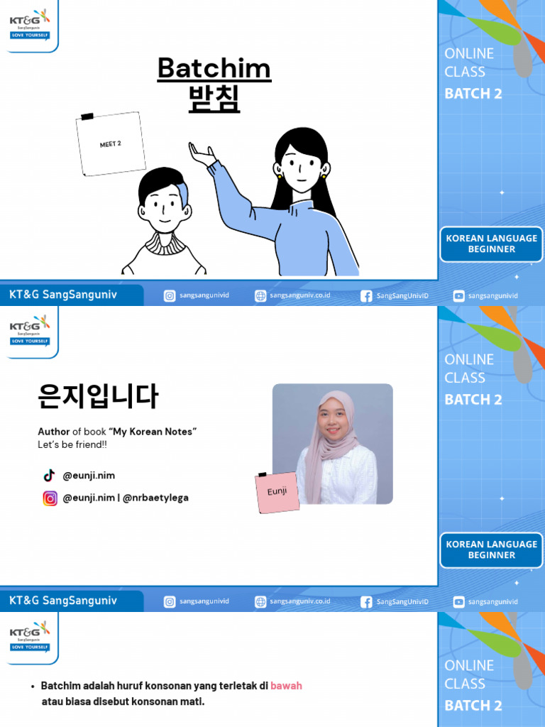 Korean Language Beginner - Batch 2 Week 2 | PDF
