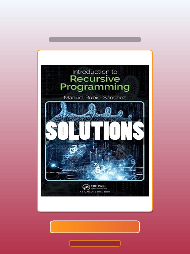 Solutions Introduction To Recursive Programming 1 Ed Rubio Sanchez | PDF | Multiple Choice ...