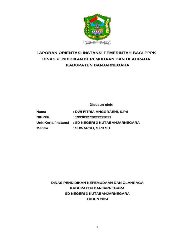 LO - DWI FITRIA ANGGRAENI S.PD - SD NEGERI 3 KUTABANJARNEGARA | PDF