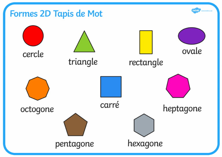 FR T N 105 2D Shape Word Mat French Ver 1 | PDF