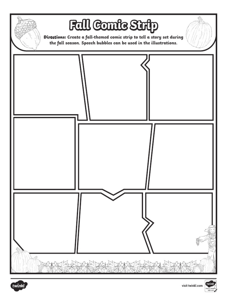 BW Fall Comic Strip Activity | PDF