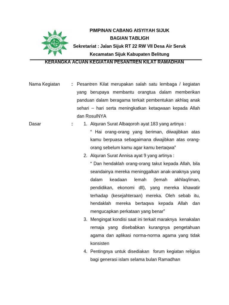 Proposal Sanlat 2025 | PDF