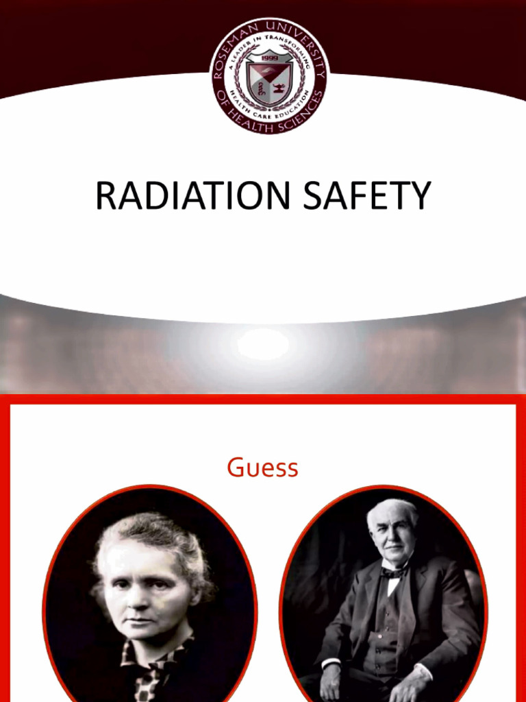 ? Presentation - Radiation Safety | PDF