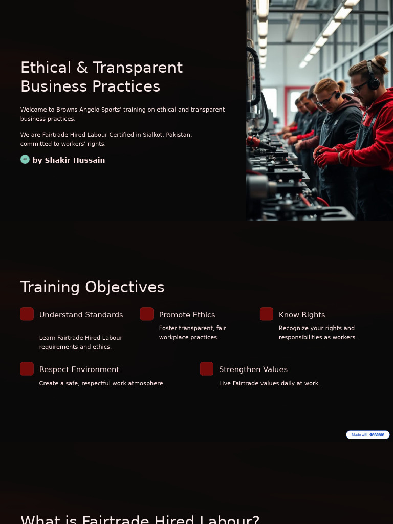 Ethical and Transparent Business Practices | PDF | Fair Trade | Labor ...