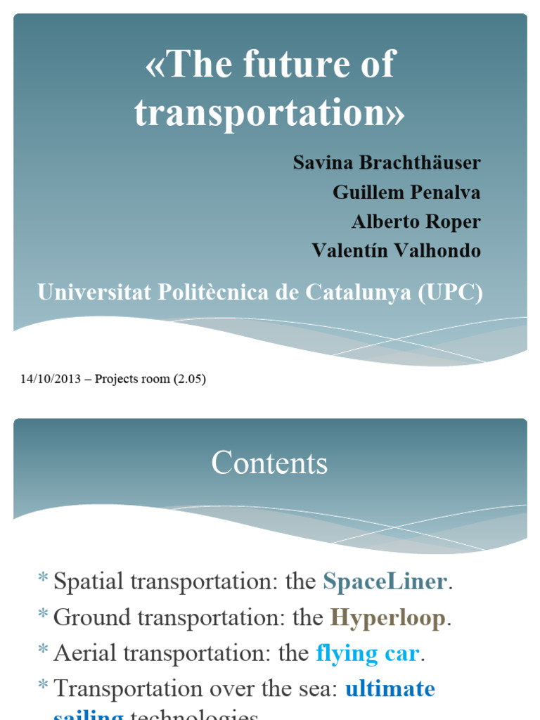 Future Transportation Innovations Explained | PDF | Aviation ...