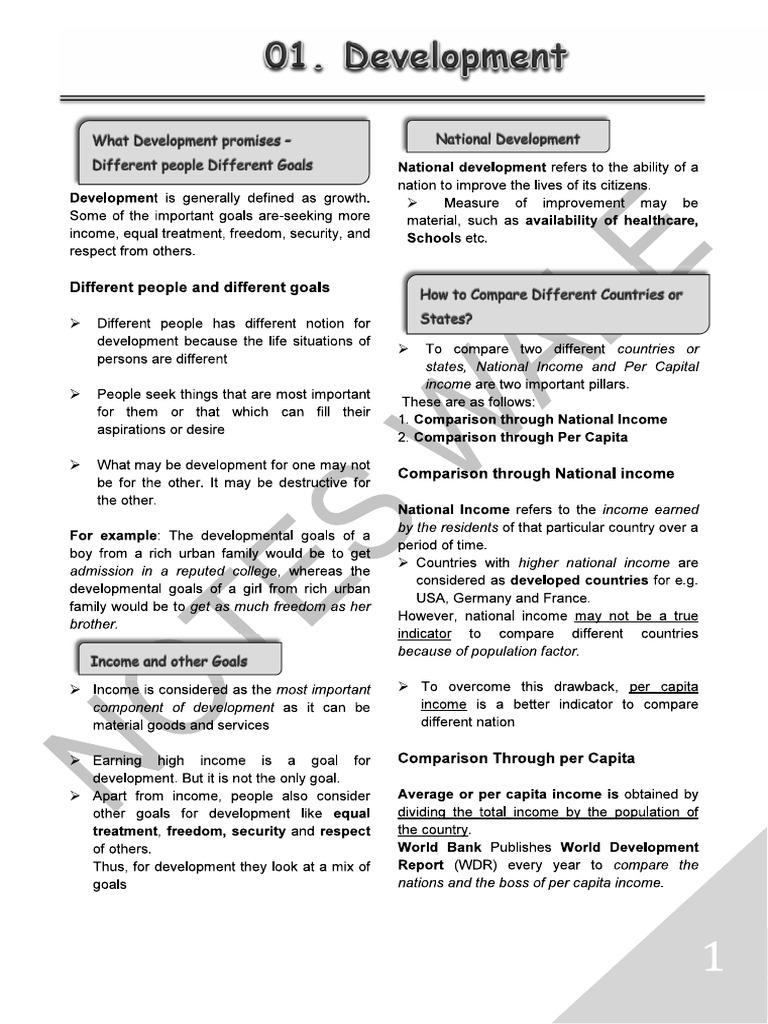 Economics Class 10 Notes | PDF