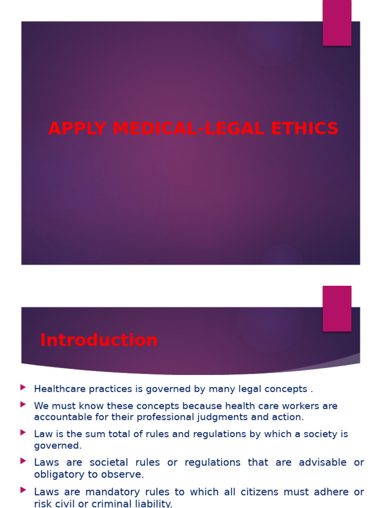 Apply Medical Legal Ethics-2 | PDF | Informed Consent | Consent
