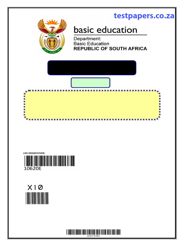 Grade 12 Life Orientation Exam Paper | PDF | Entrepreneurship | Gender