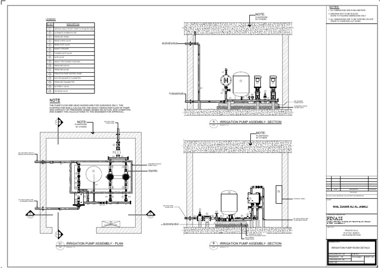 Ir-105 Irrigation Pump Room Details | PDF | Valve | Pump