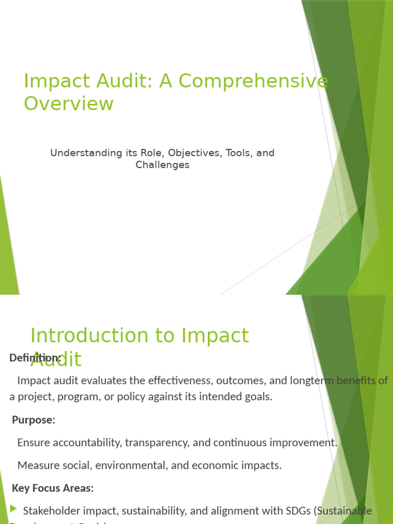 Impact Audit Presentation | PDF | Audit | Corporate Social Responsibility