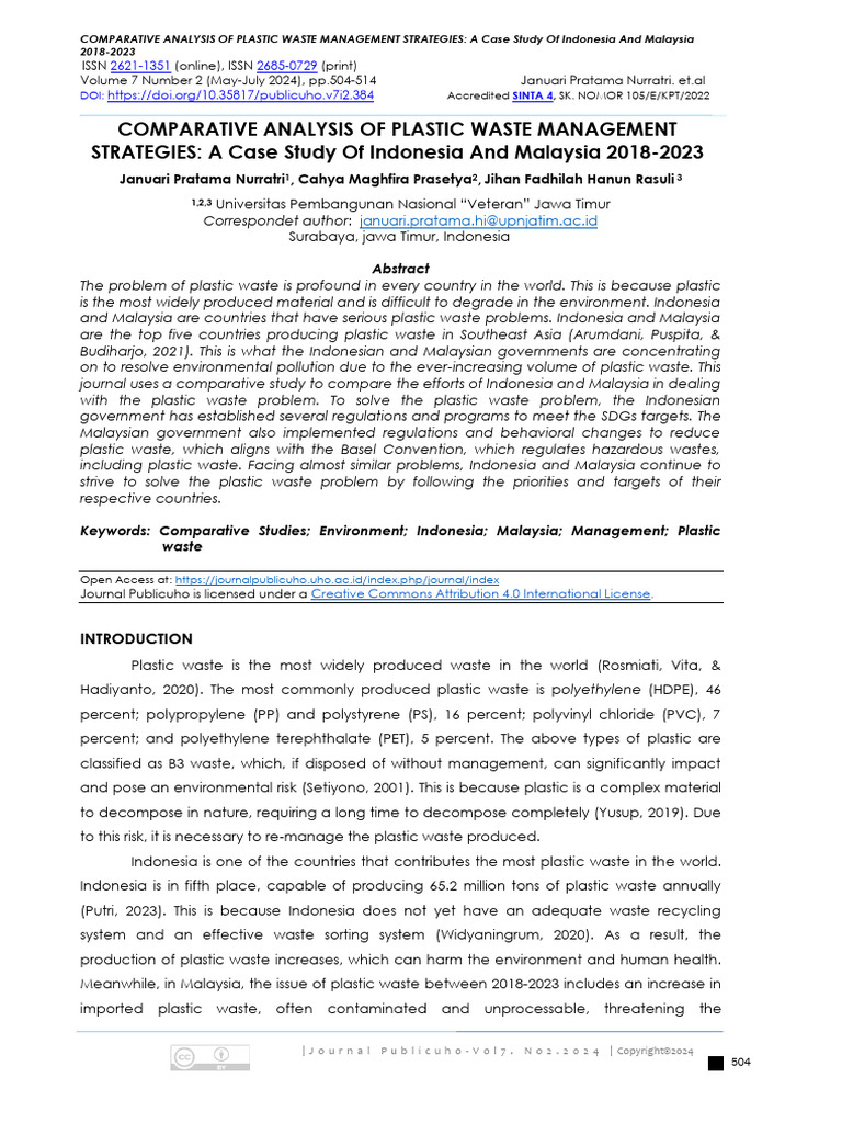 07 Comparative Analysis of Plastic Waste Management Strategies | PDF ...