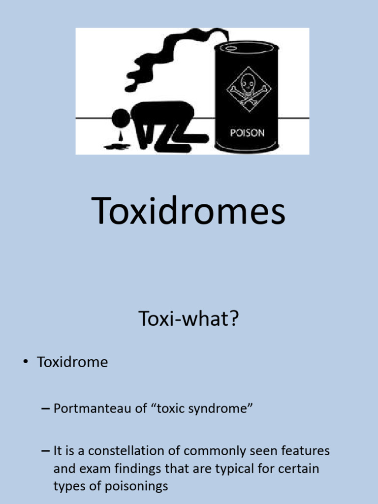 Toxidrome S | PDF | Clinical Medicine | Drugs