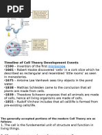 Cell Theory Timeline | PDF