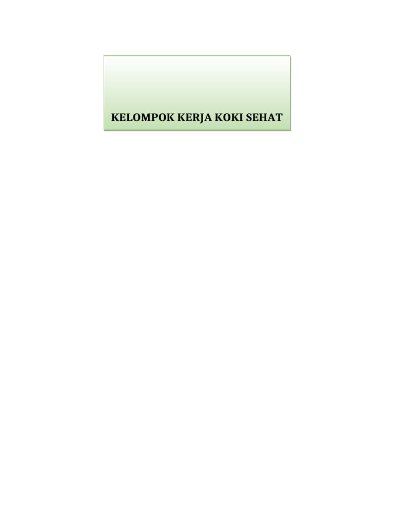 Identitas Map Pokja Koki Sehat | PDF