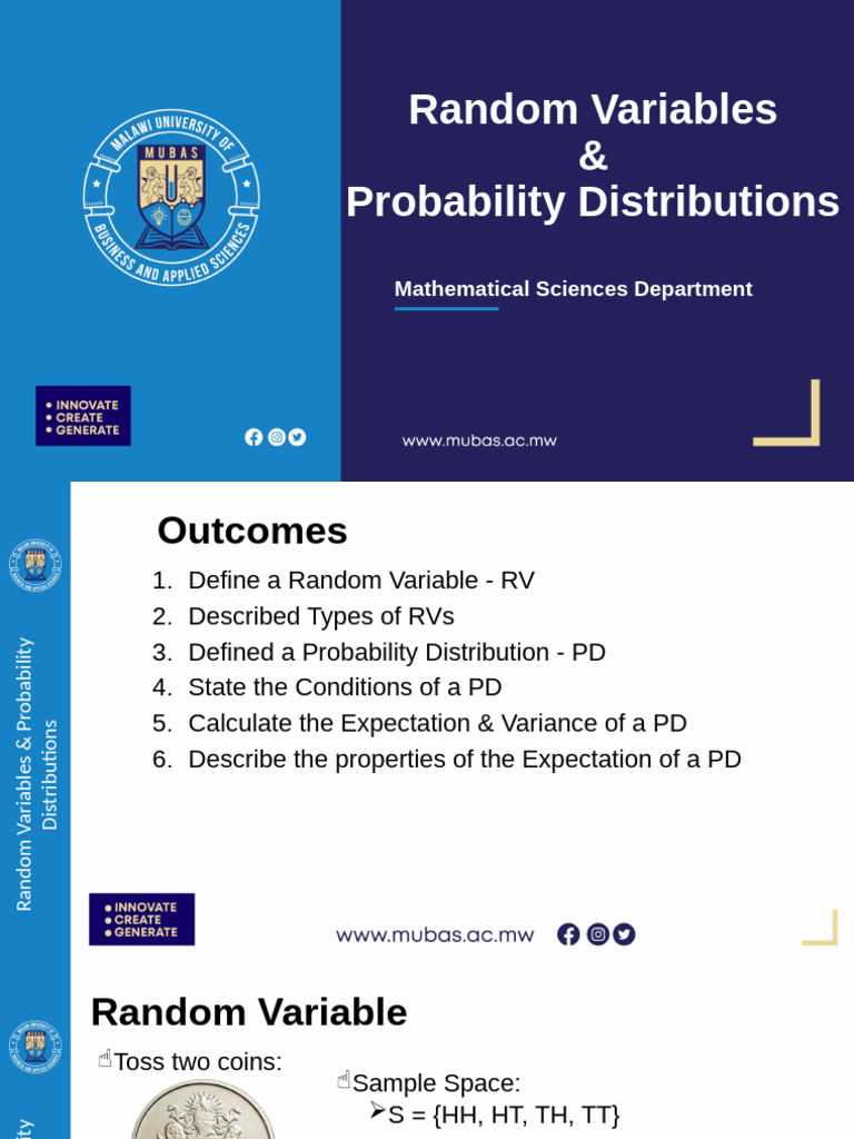 Understanding Random Variables & Distributions | PDF | Probability ...