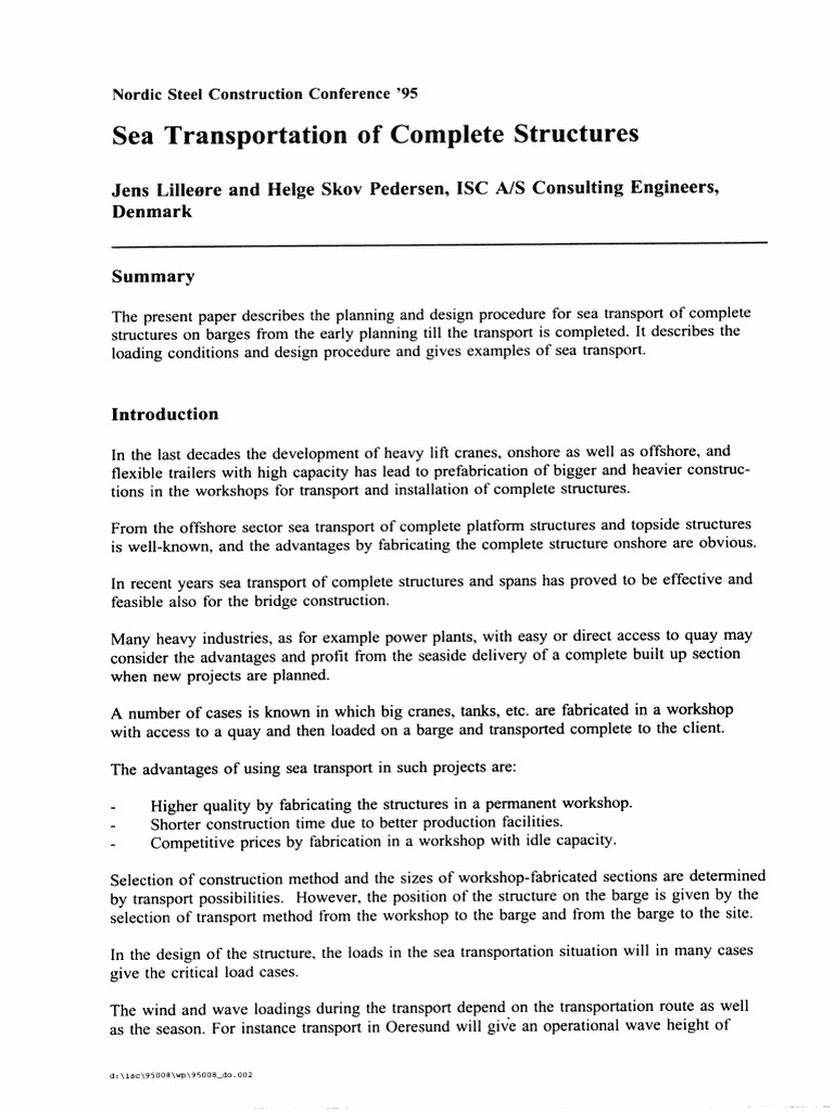 Sea Transportation | PDF