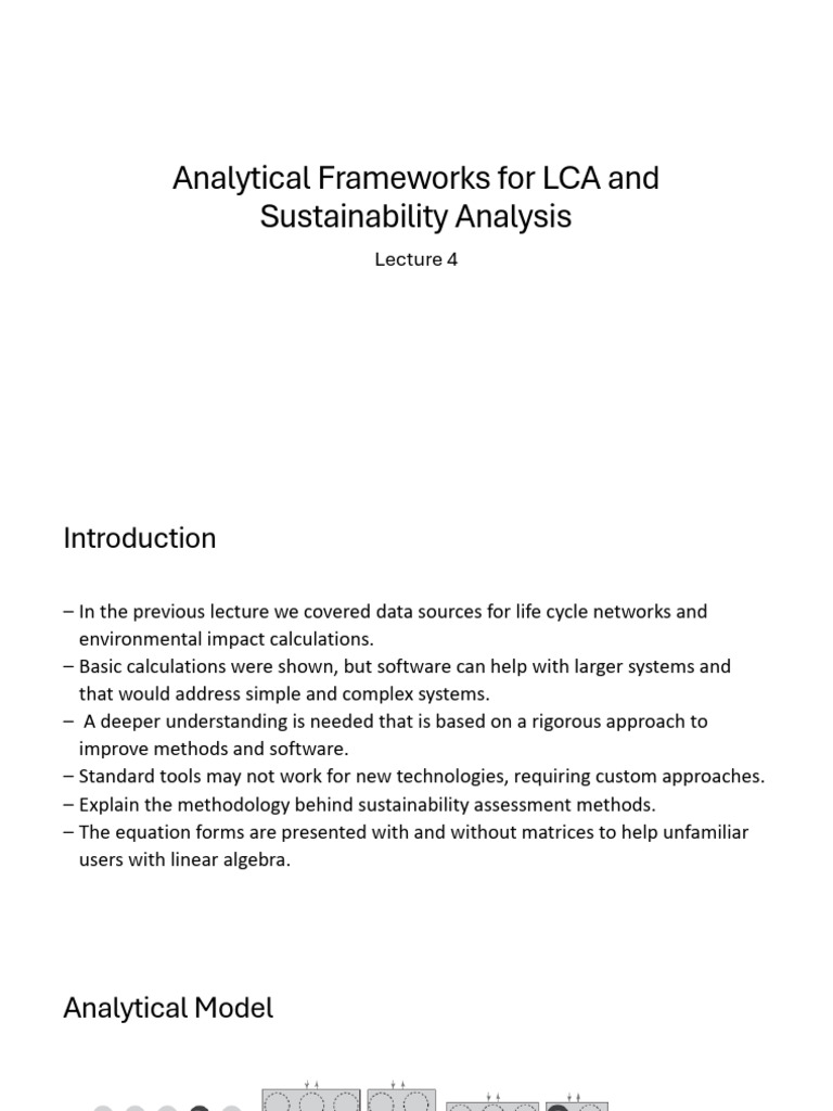 Lecture 4 - Analytical Frameworks For LCA | PDF | Life Cycle Assessment ...