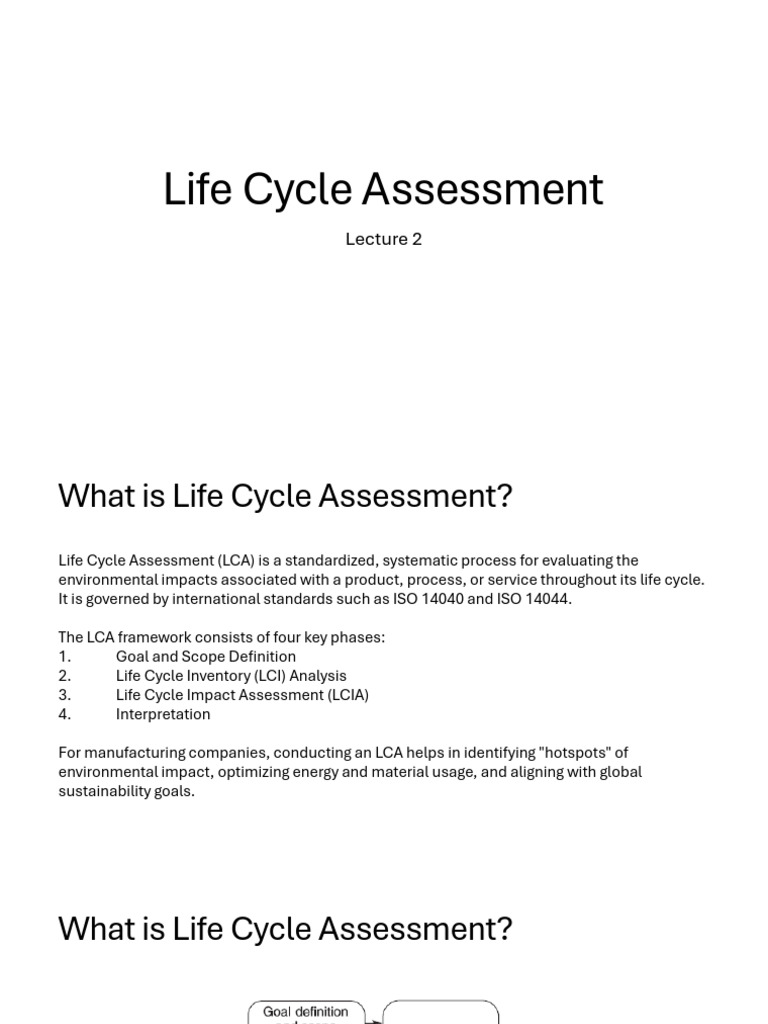 Life Cycle Assessment Overview | PDF | Life Cycle Assessment | Natural ...