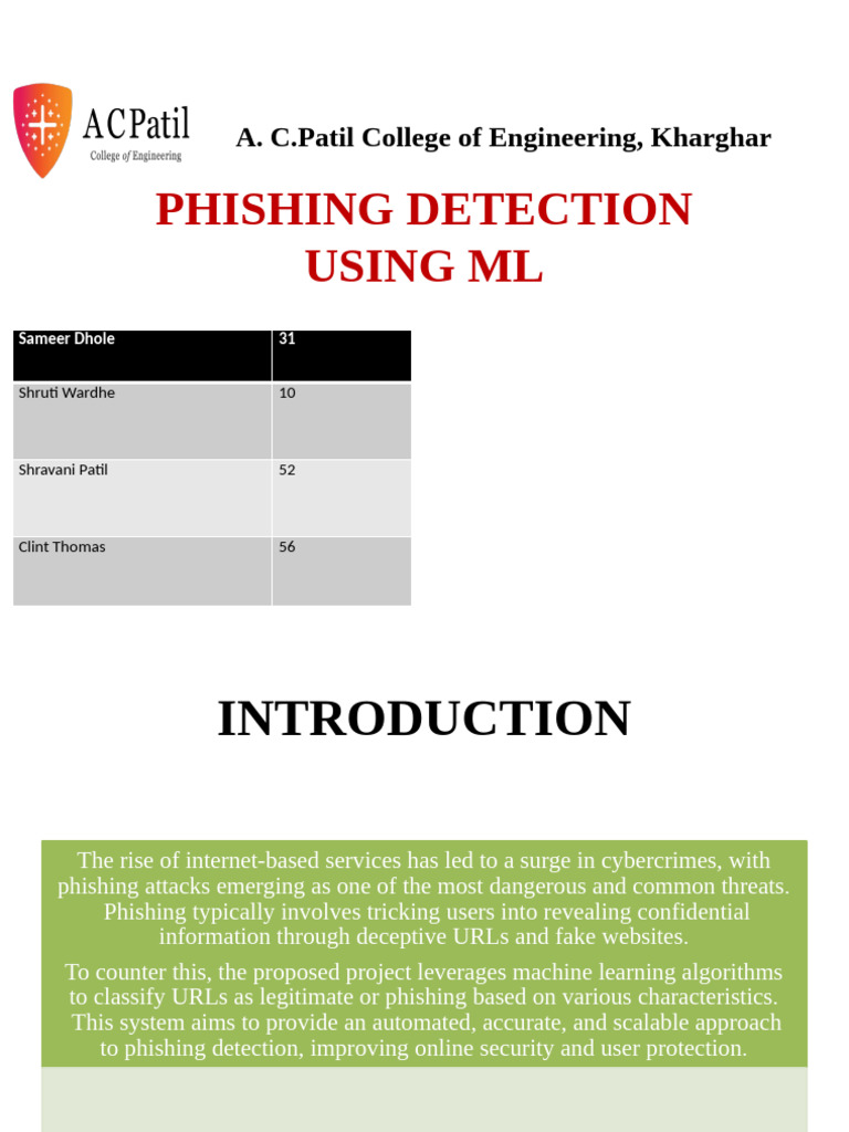 Machine Learning for Phishing Detection | PDF | Machine Learning | Phishing