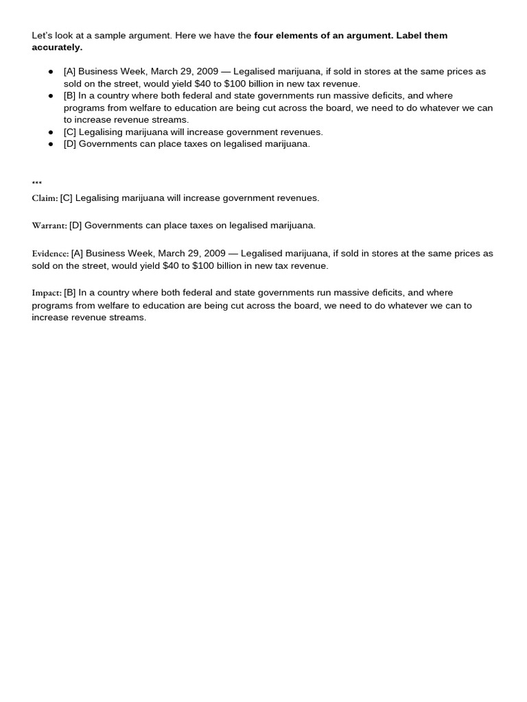 Elements of a Marijuana Legalization Argument | PDF