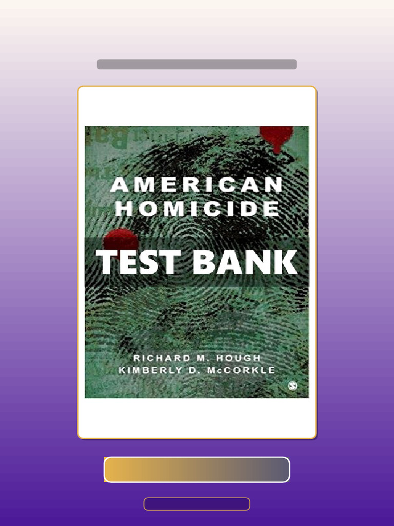American Homicide 1 Ed Hough | PDF | Multiple Choice