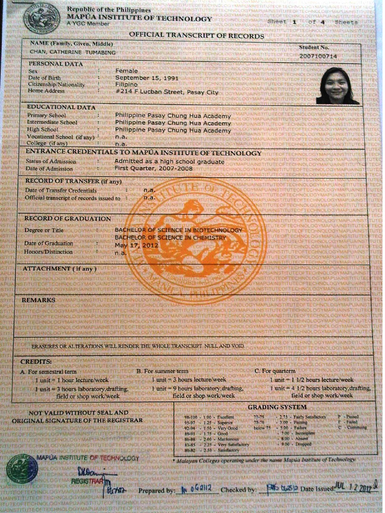 Trancript of Records | PDF