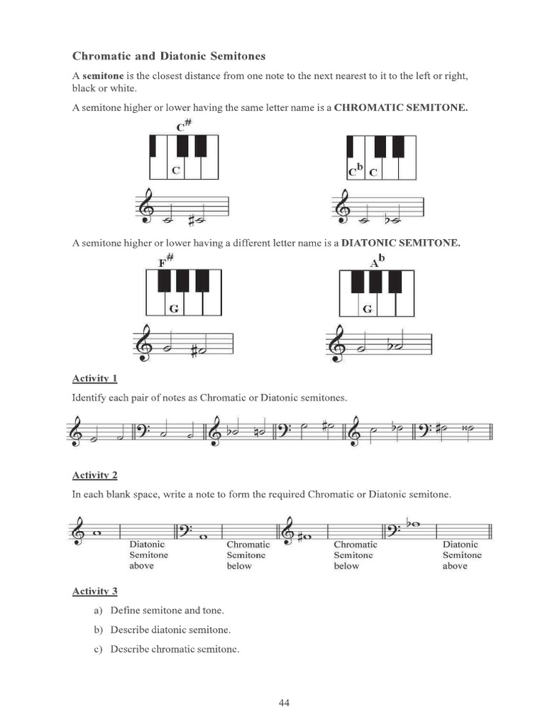 8 Chromatic & Diatonic Semitone | PDF