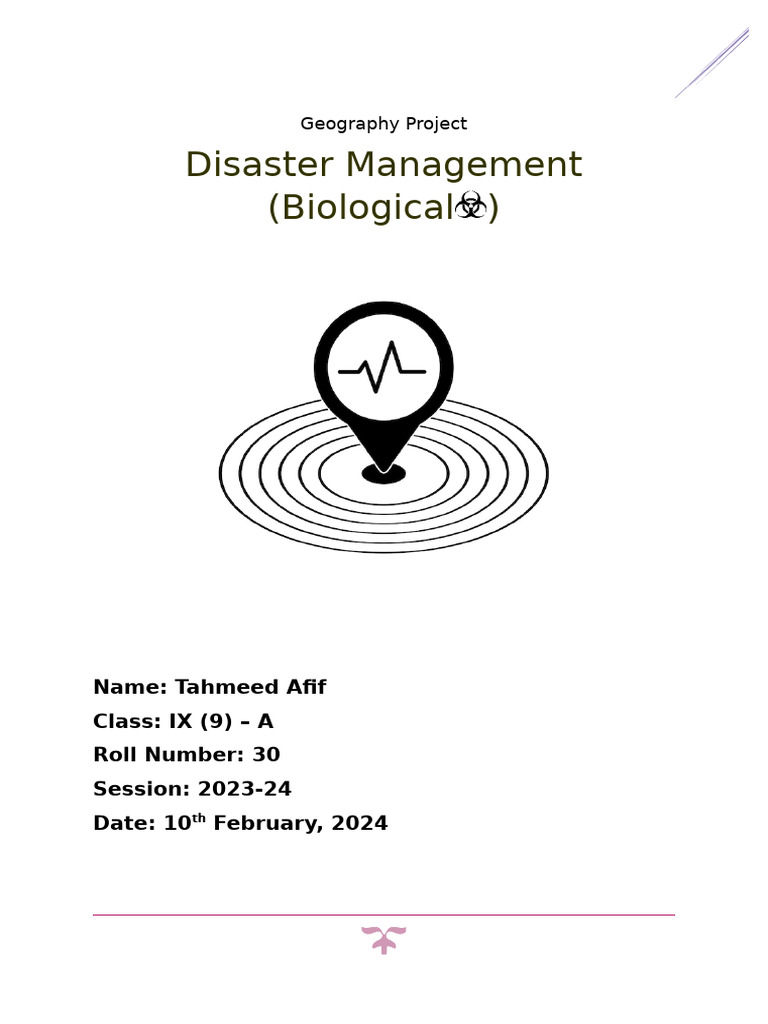 Geography and Biological Disaster Management | PDF | Natural Disasters ...