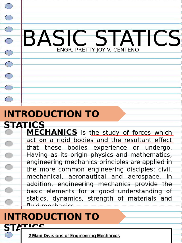 Physics Basic Statics | PDF