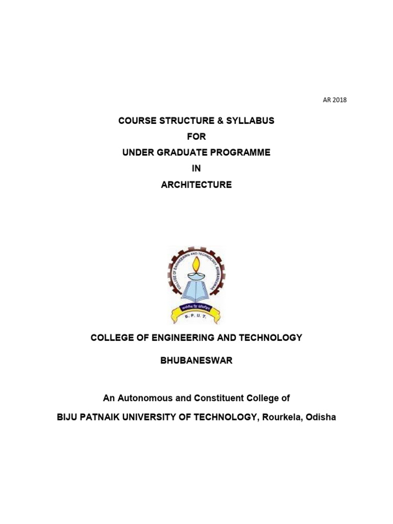 OUTR B.arch Syllabus 2018 | PDF | Equations | Drawing