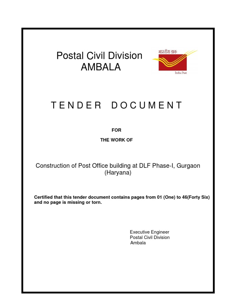 Tender Document DLF Phase-I | PDF | Banks | Money