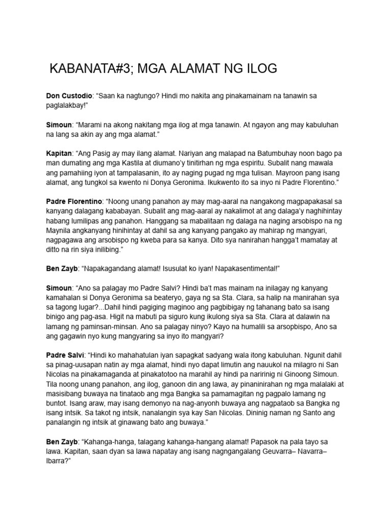 Kabanata#3 Mga Alamat NG Ilog | PDF