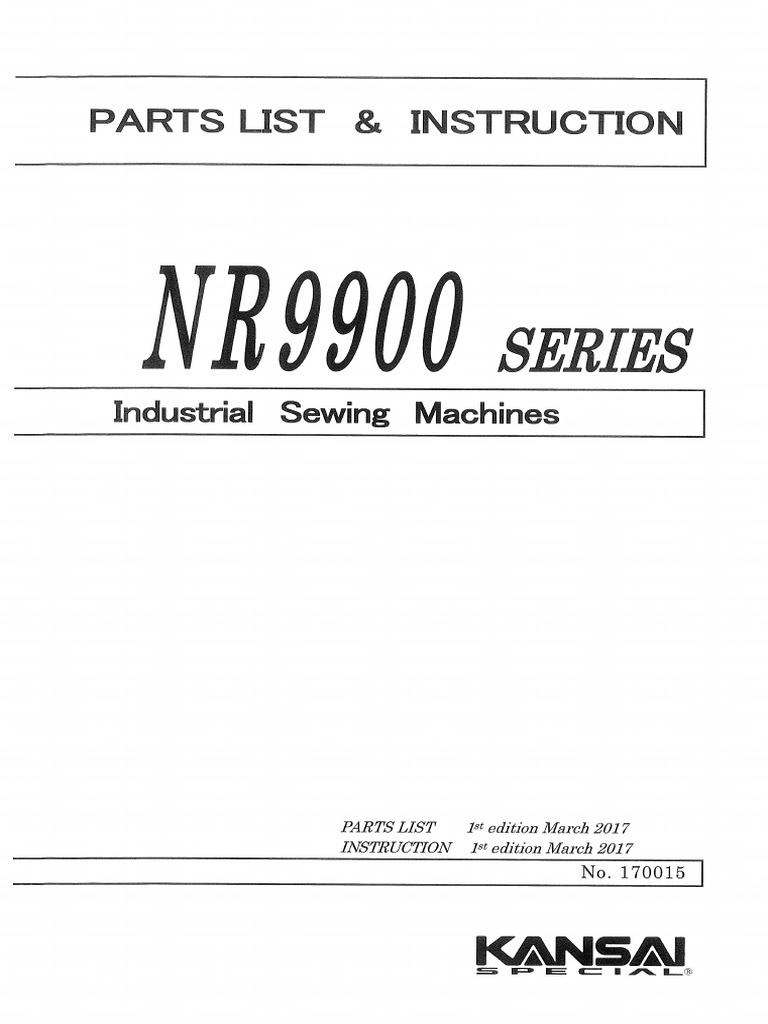 NR9900 Parts Inst 1版（2017.03） 86枚 | PDF