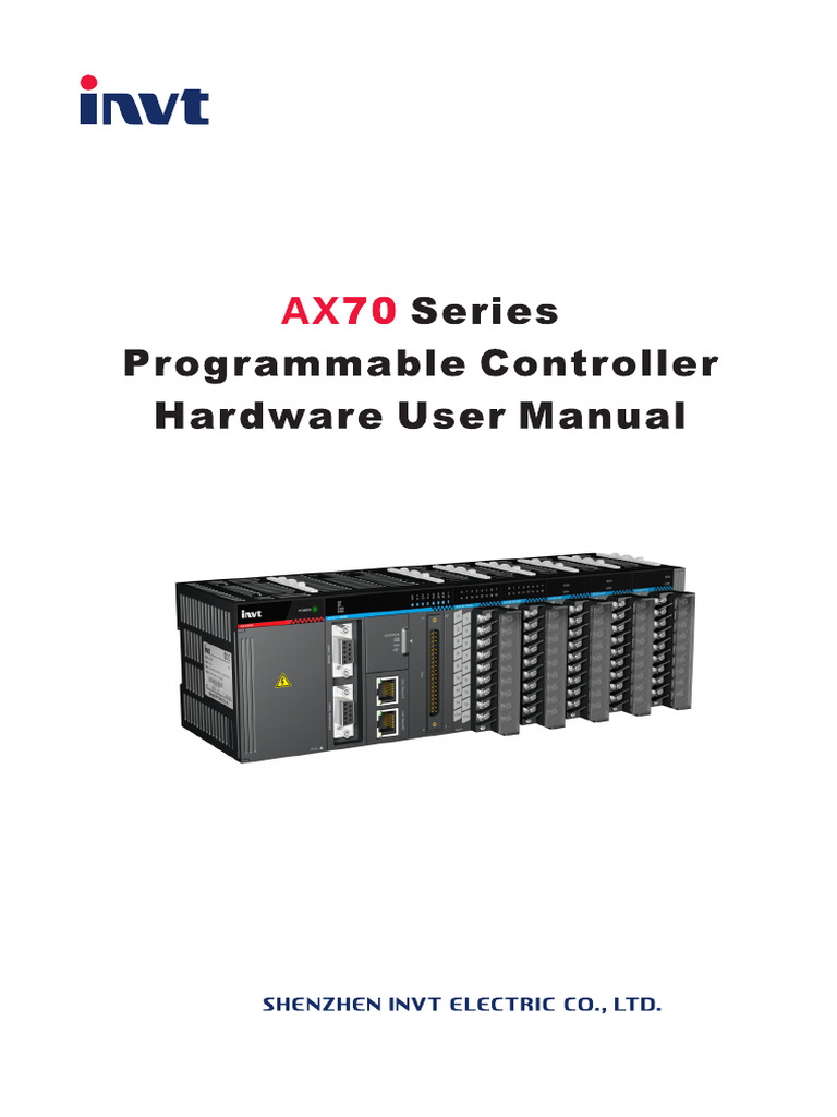AX70 Series Controller User Manual | PDF | Programmable Logic ...