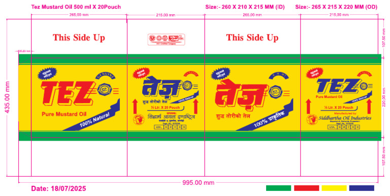 Tez Mustard Oil 500 ML X 20 Pouch-1 | PDF