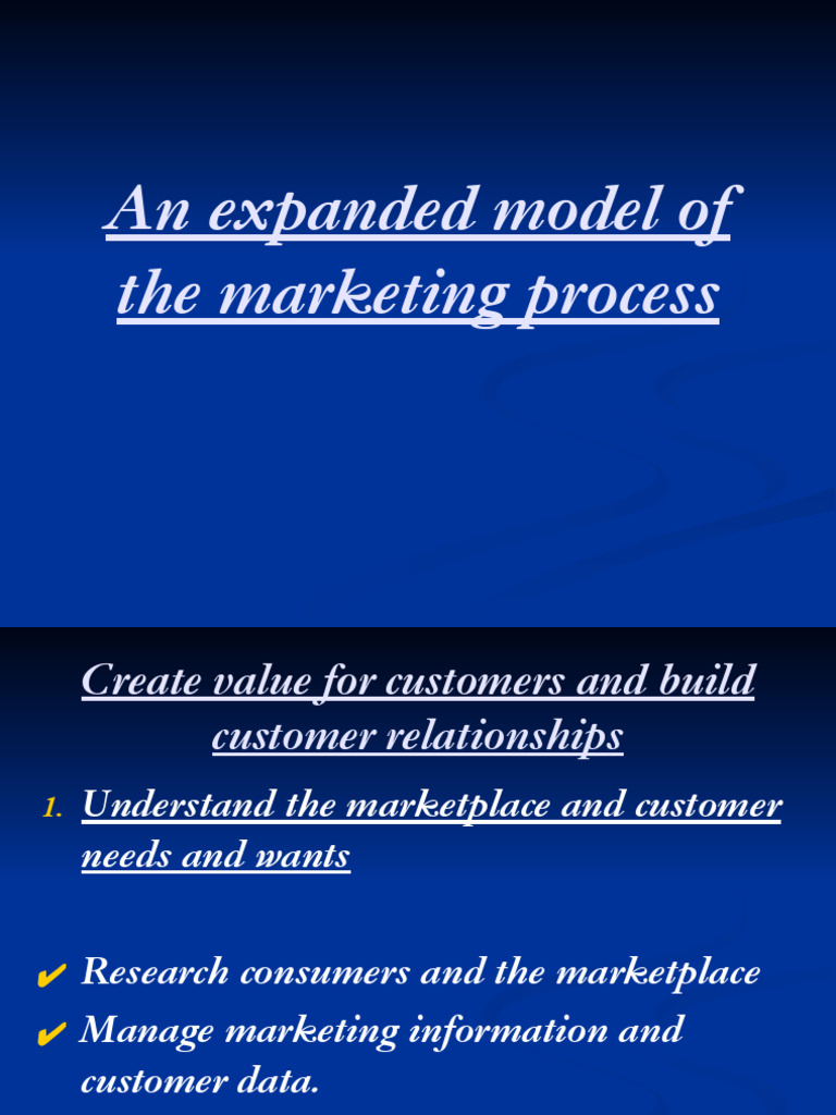 An Expanded Model of The Marketing Process | PDF | Marketing | Supply Chain