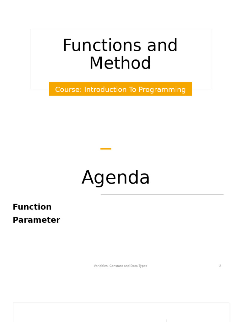 Function and Method | PDF