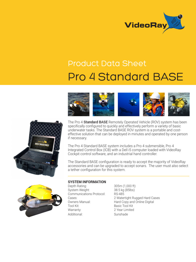 VideoRay Pro 4 ROV Specifications | PDF