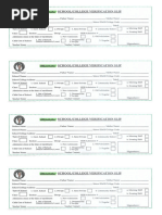 BISP-School College Verification Slip PDF | PDF
