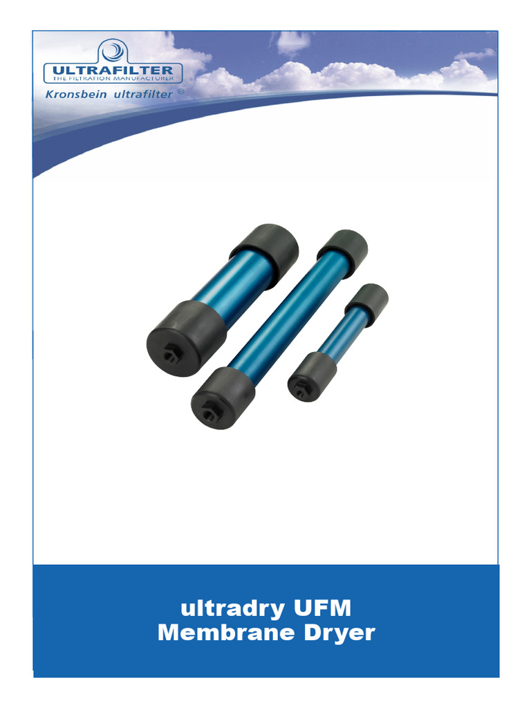 Ultrafilter Ufm Membrane Dryer | PDF | Clothes Dryer | Membrane