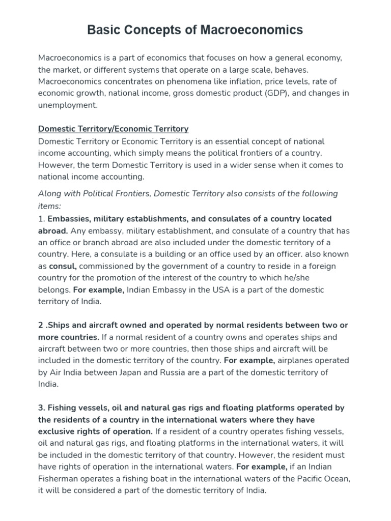 Basic Concept of Macroeconomics | PDF | Depreciation | Capital (Economics)