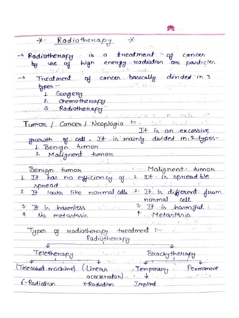 Overview of Radiotherapy Techniques | PDF | Radiation | Medical Physics
